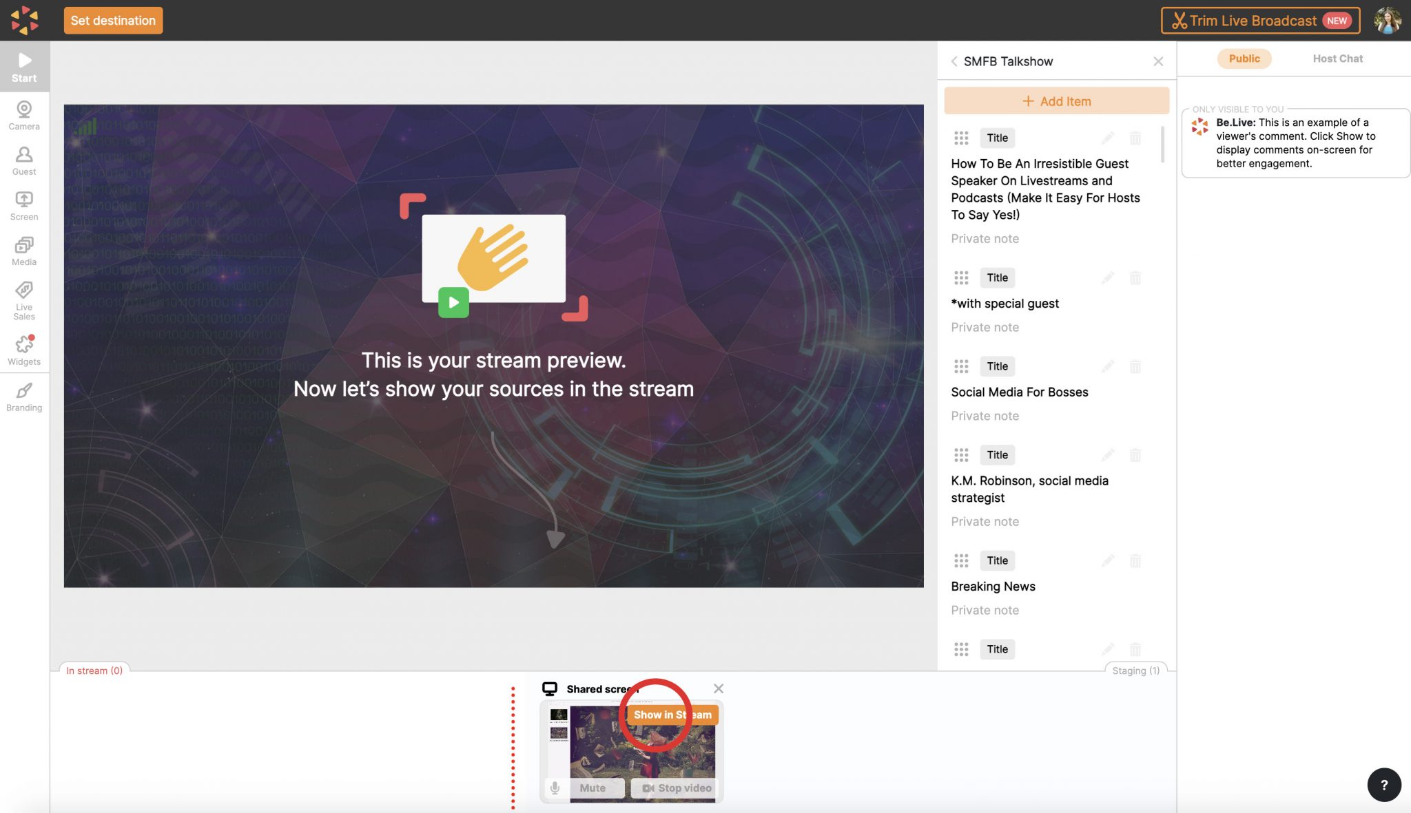 How To Screenshare On YouTube and Facebook Live